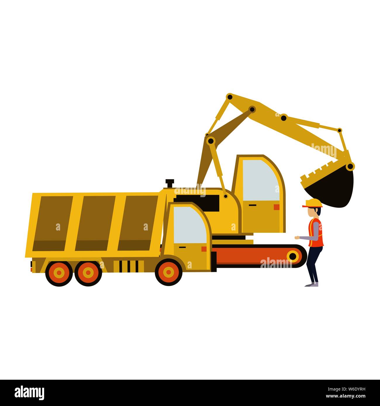 construction architectural engineering work cartoon Stock Vector Image ...