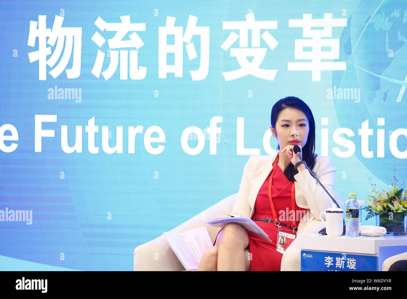 Li Sixuan, bilingual anchor of CCTV Business Channel, attends the "The ...