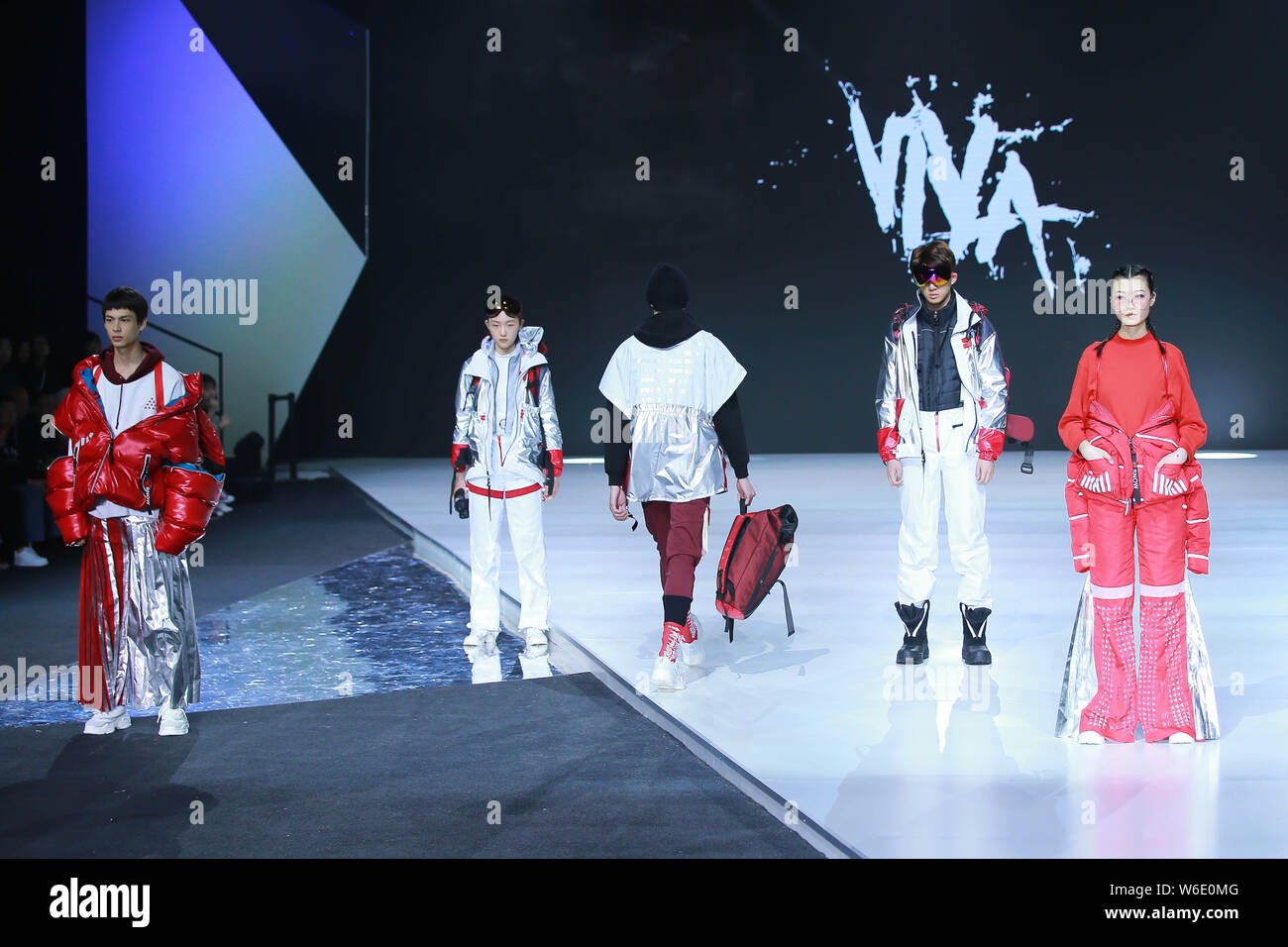 Models display creations of SPORTSWEAR by graduates during a fashion ...