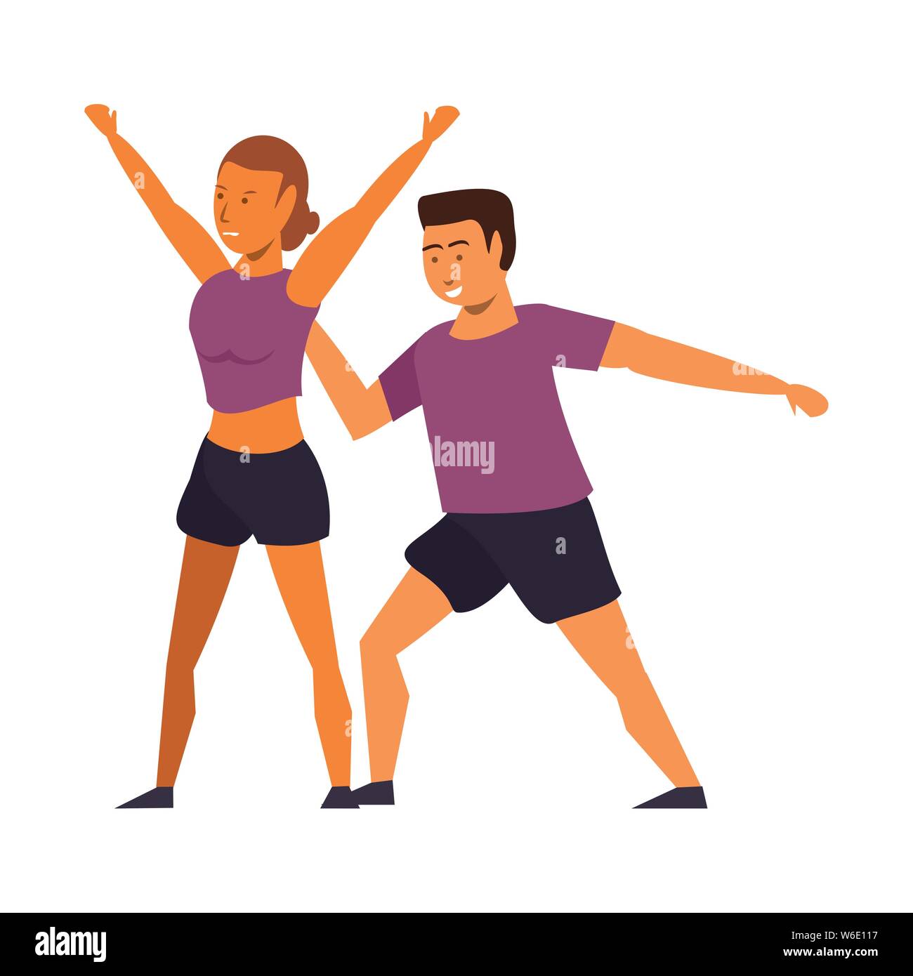 fitness sport exercise lifestyle cartoon Stock Vector Image & Art - Alamy