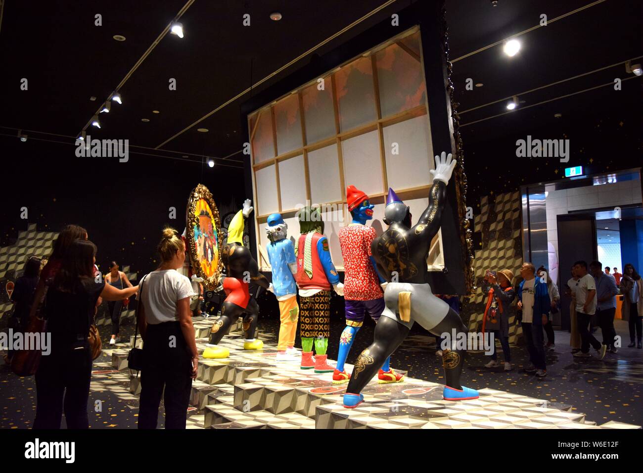 View of an artwork by Indonesian artist Uji Handoko Eko Saputro on ...