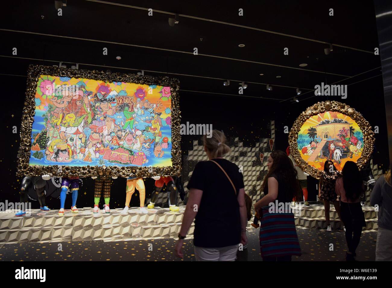 View of an artwork by Indonesian artist Uji Handoko Eko Saputro on ...