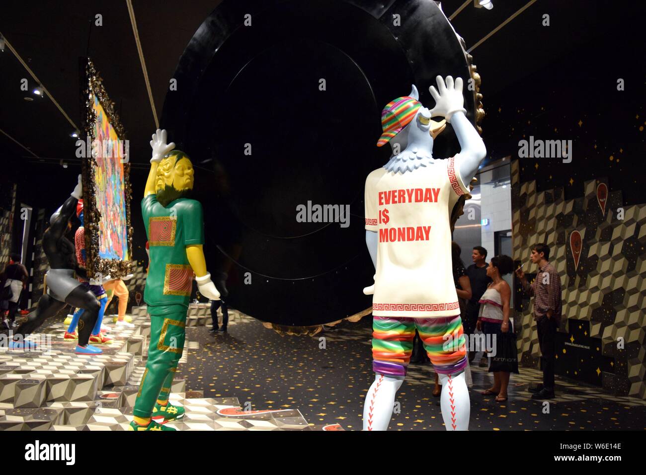 View of an artwork by Indonesian artist Uji Handoko Eko Saputro on ...