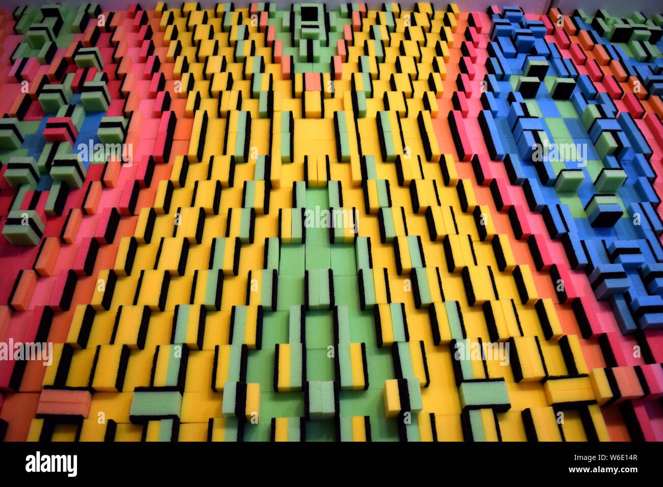 View of an artwork of 'We Make Carpets' by the Dutch art collective on ...