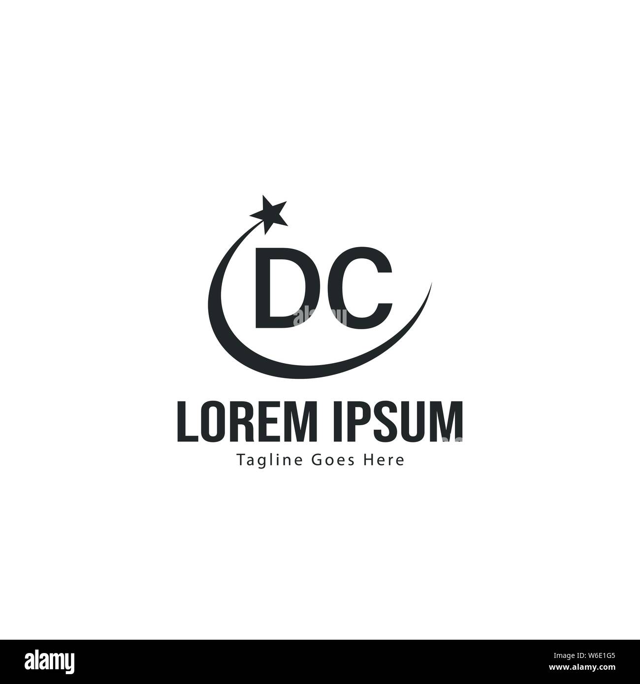 DC Letter Logo Design. Creative Modern DC Letters Icon Illustration ...