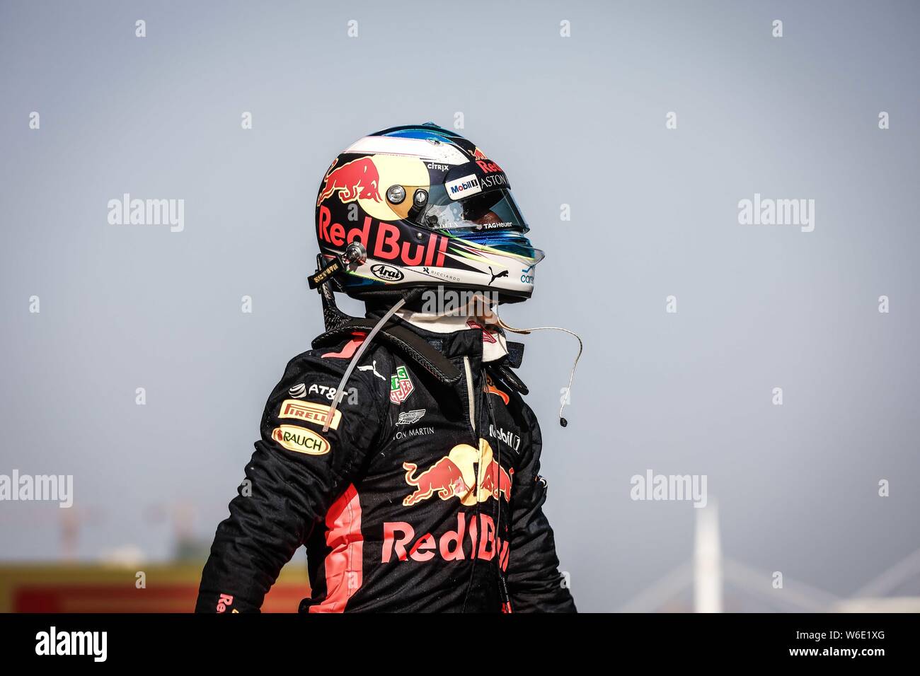 Australian F1 driver Daniel Ricciardo of Red Bull Racing celebrates ...