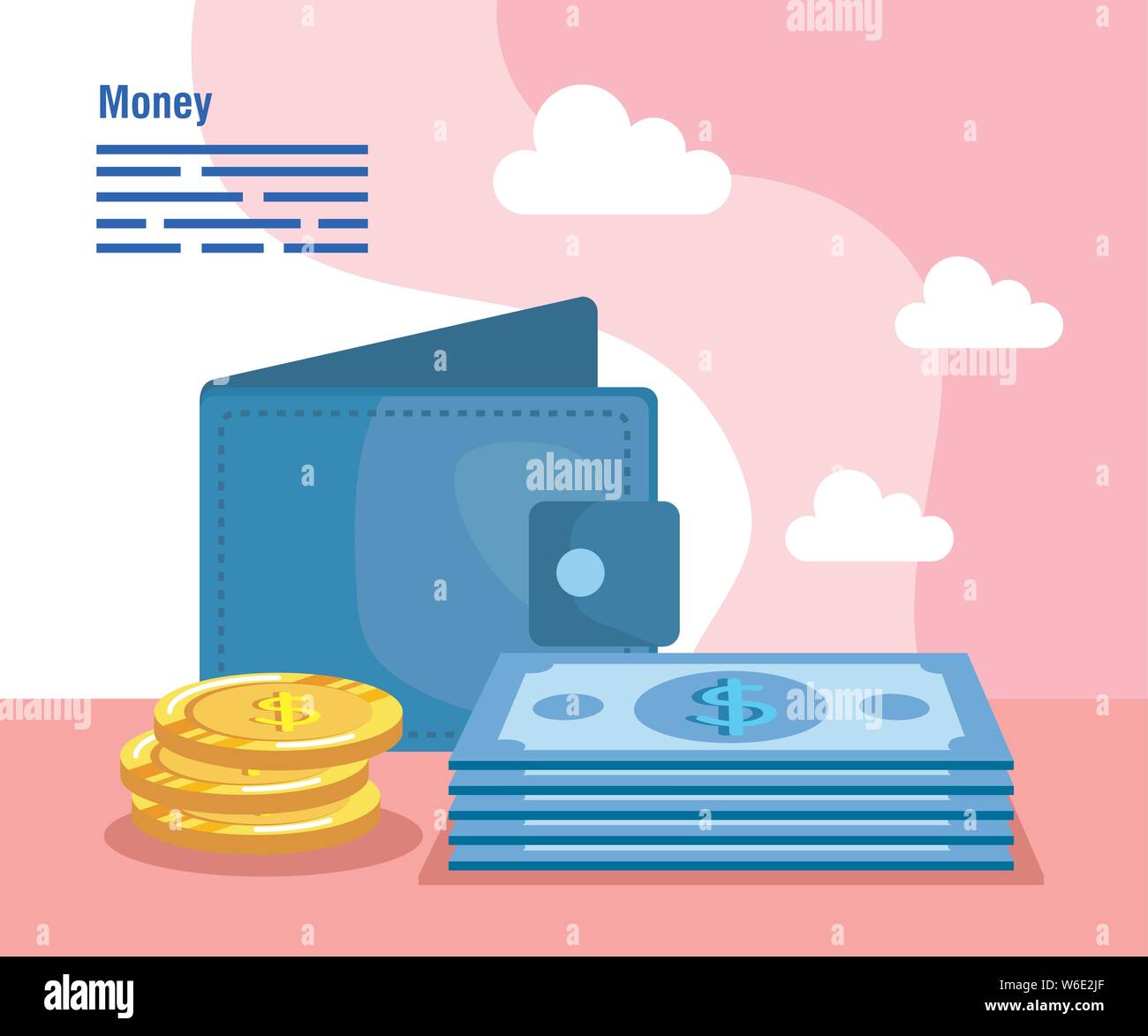 Bills and coins icons hi-res stock photography and images - Alamy
