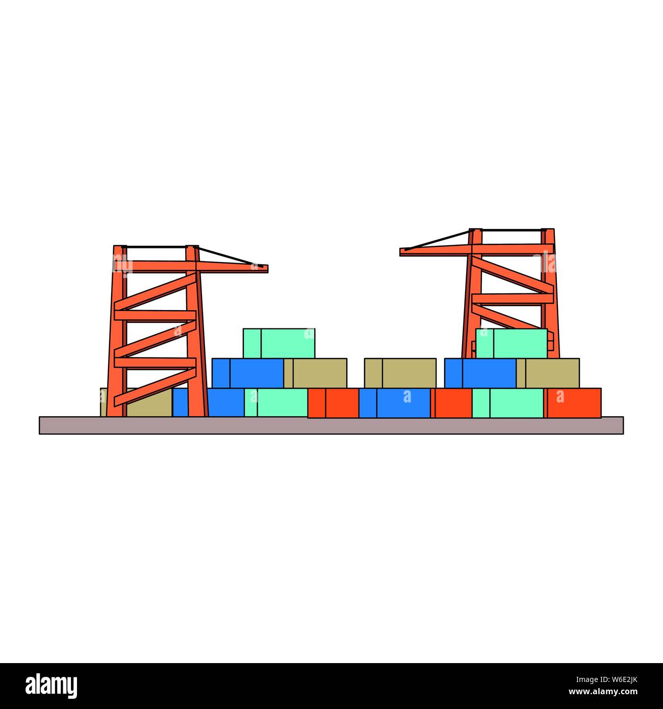 shipping logistic delivery cargo cartoon Stock Vector Image & Art - Alamy