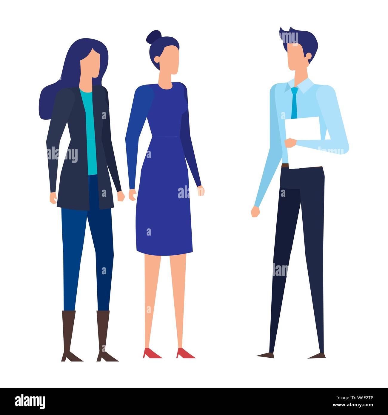 elegant business people workers avatars characters Stock Vector Image ...