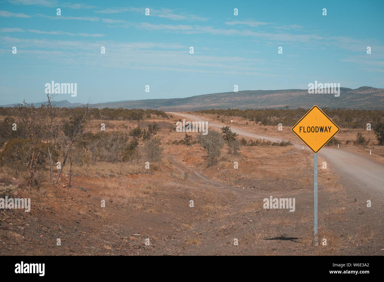 Australia flood warning sign hi-res stock photography and images - Alamy