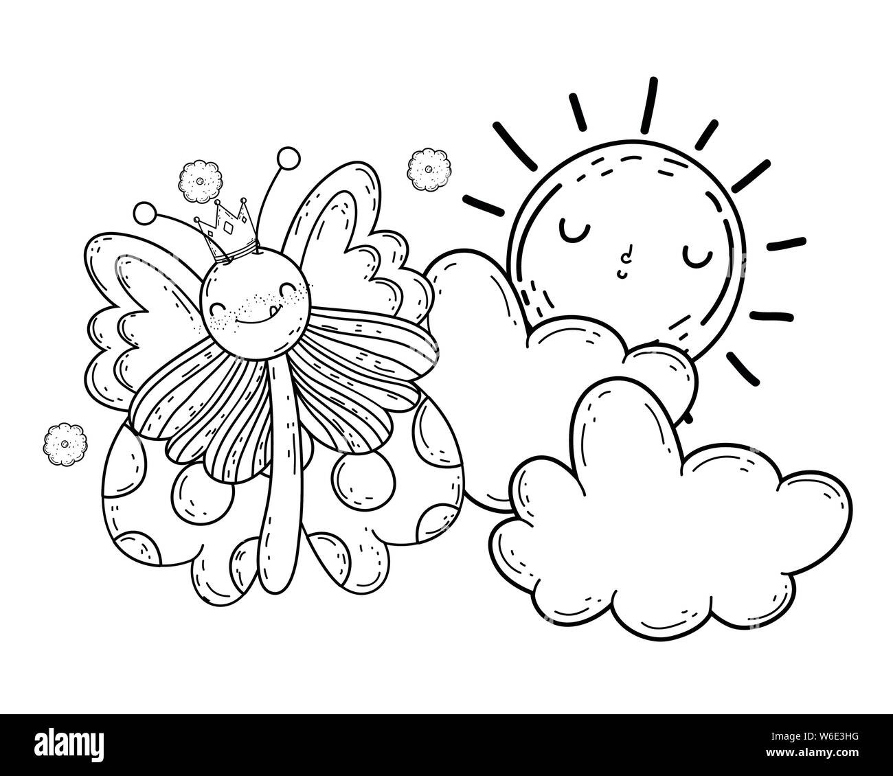 Butterfly draw cartoon design, insect animal wings nature summer beauty ...