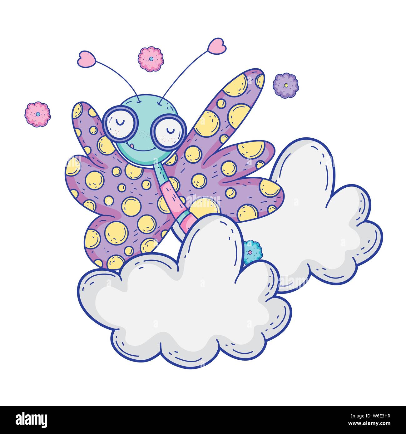 Butterfly draw cartoon design, insect animal wings nature summer beauty ...