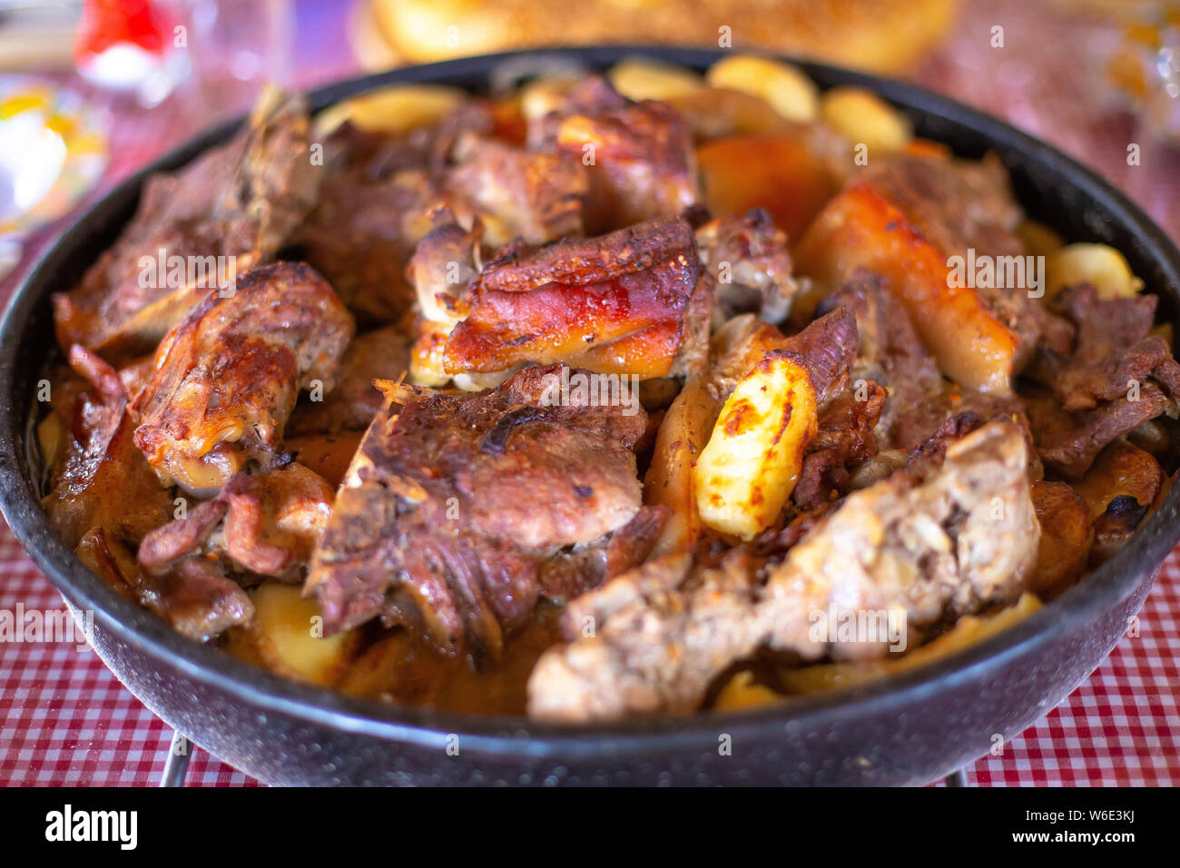 Traditional croatian meat and vegetables dish peka, food of Croatia ...