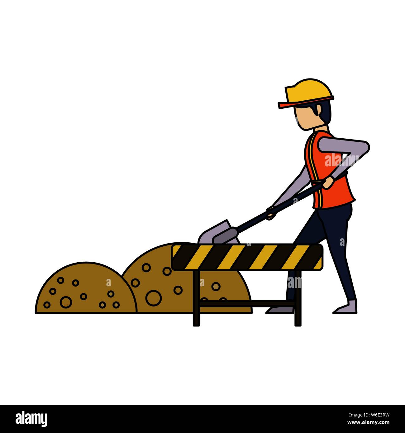 construction architectural engineering work cartoon Stock Vector Image ...