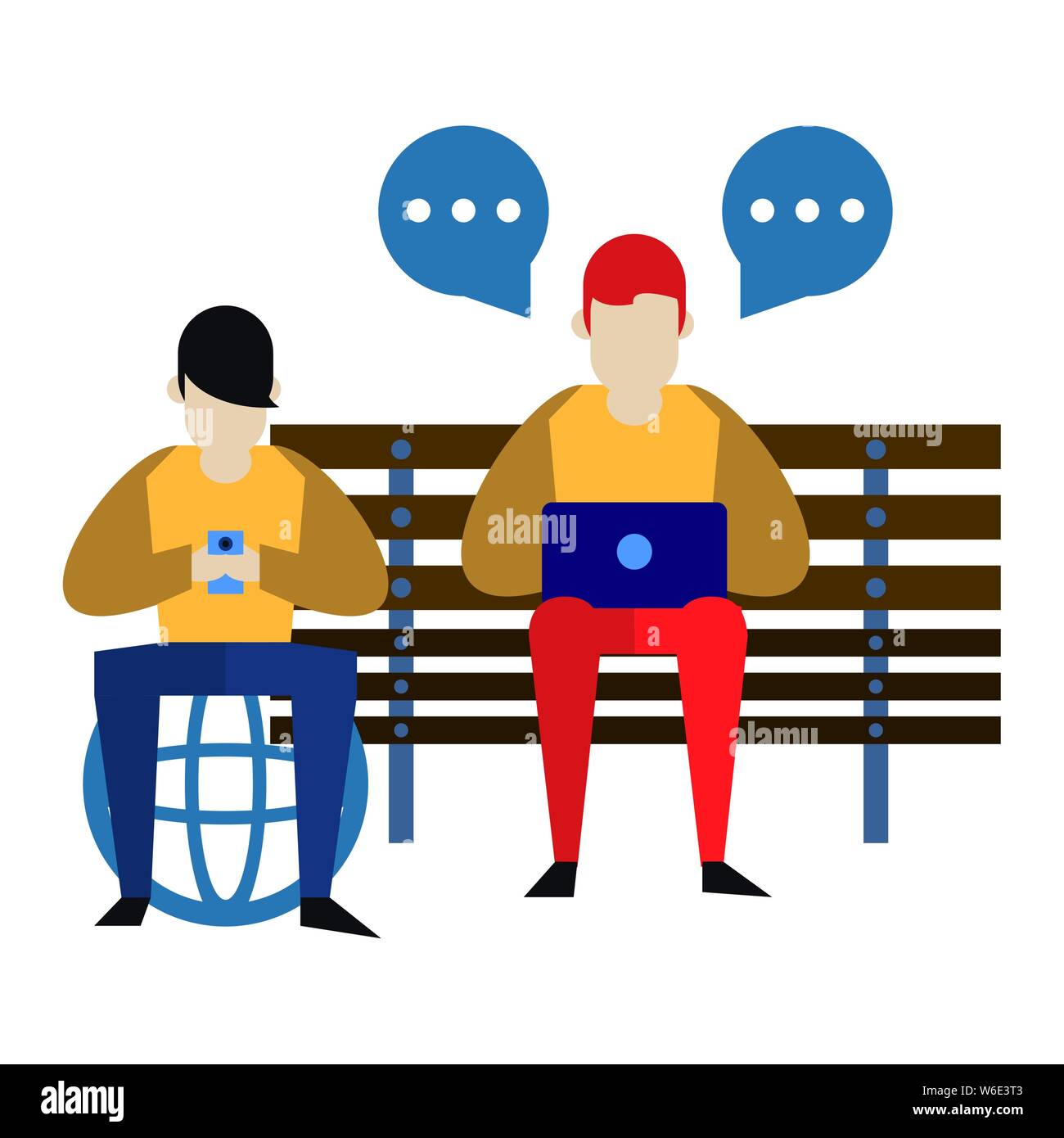 social media network chatting cartoon Stock Vector Image & Art - Alamy