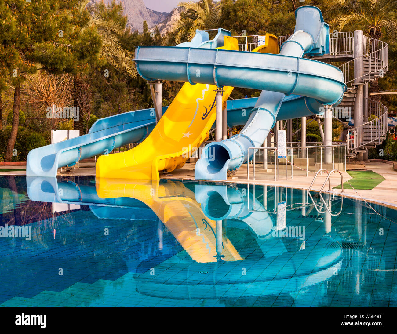Chute or Slide in Swimming Pool, Turkey Stock Photo - Alamy