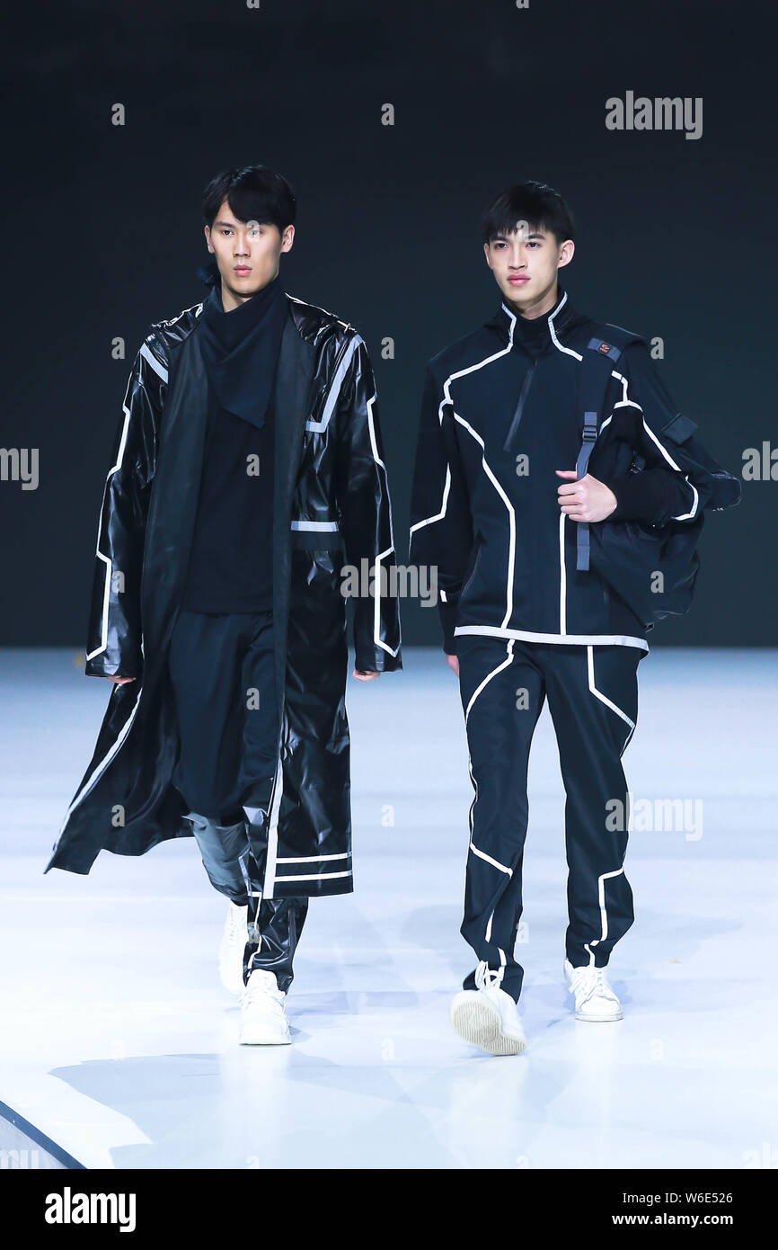 Models display creations of SPORTSWEAR by graduates during a fashion ...
