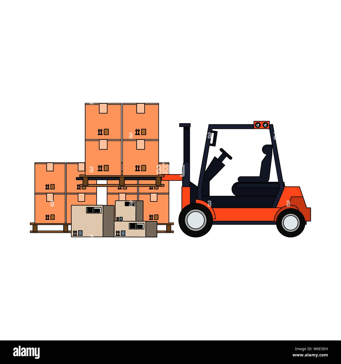 shipping logistic delivery cargo cartoon Stock Vector Image & Art - Alamy