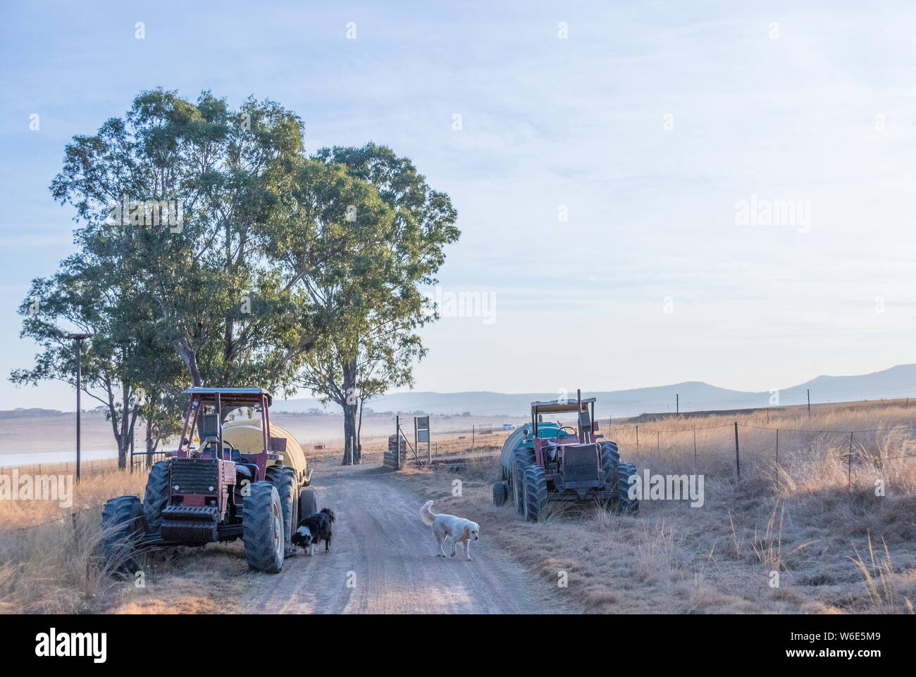 Landscape with farmland in kwaZulu-Natal province of South Africa image ...