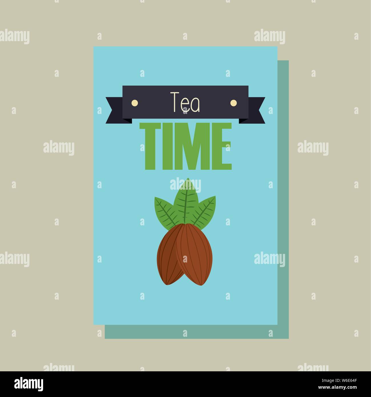 Tea time vector design Stock Vector Image & Art - Alamy
