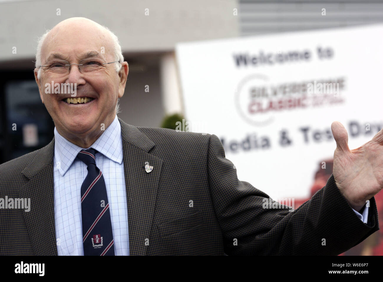 Murray Walker OBE, Formula One commentator Stock Photo - Alamy