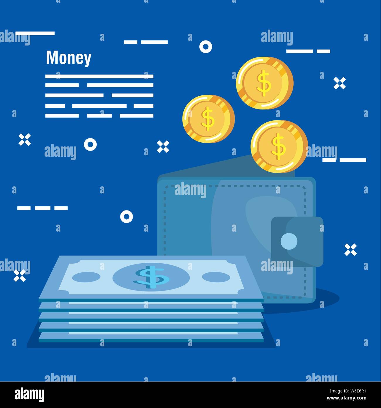 Bills and coins icons Stock Vector Images - Alamy