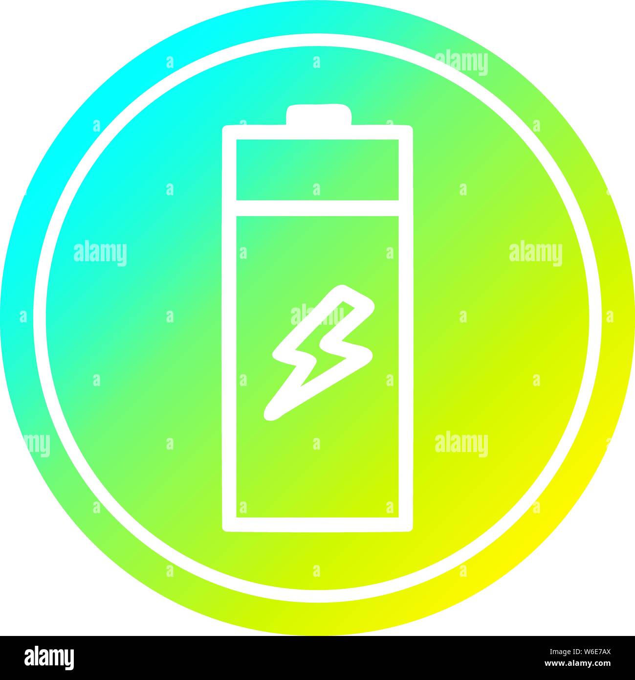 battery circular icon with cool gradient finish Stock Vector Image ...
