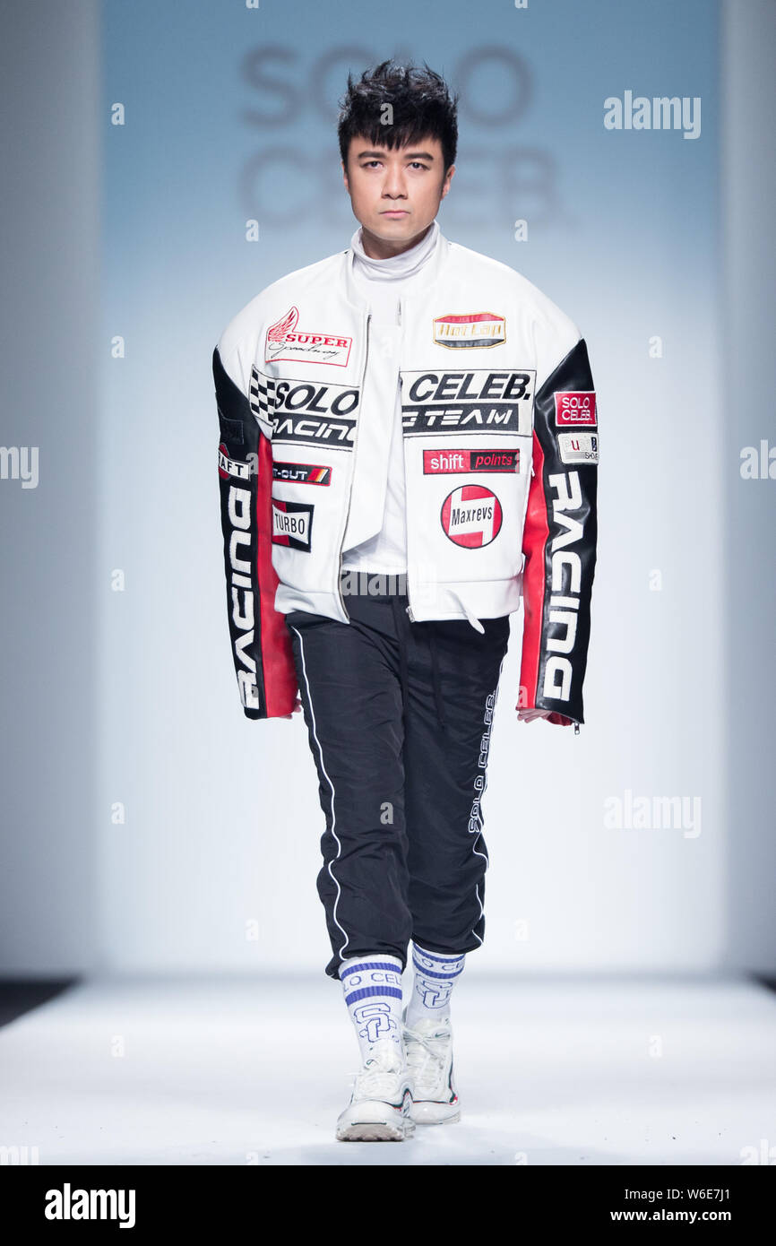 Hong Kong singer, actor and designer Leo Ku displays a new creation at ...