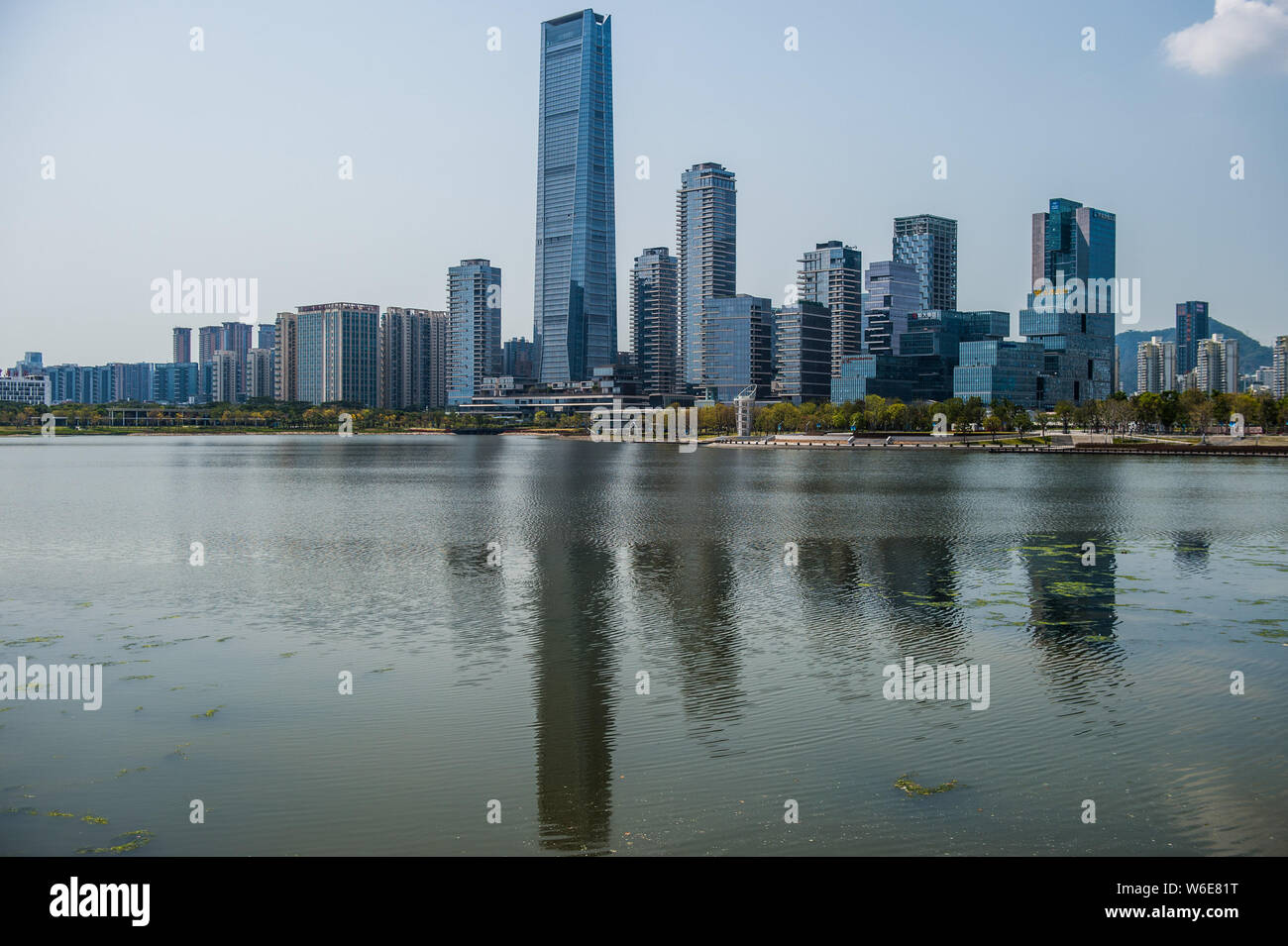 A view of new high-rise office buildings at Qianhai and Shekou Area of ...