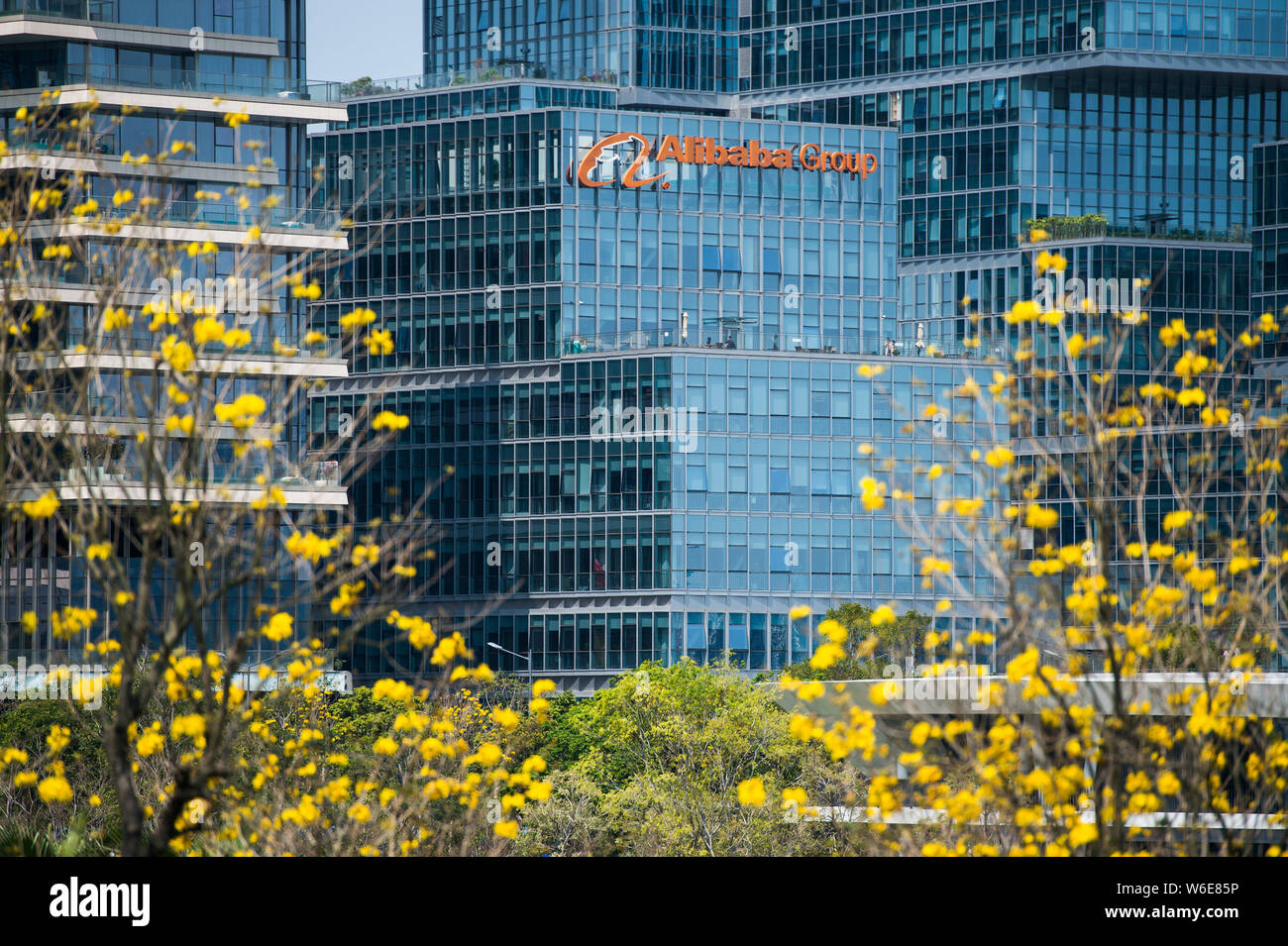 A view of a branch of Alibaba Group and other new high-rise office ...