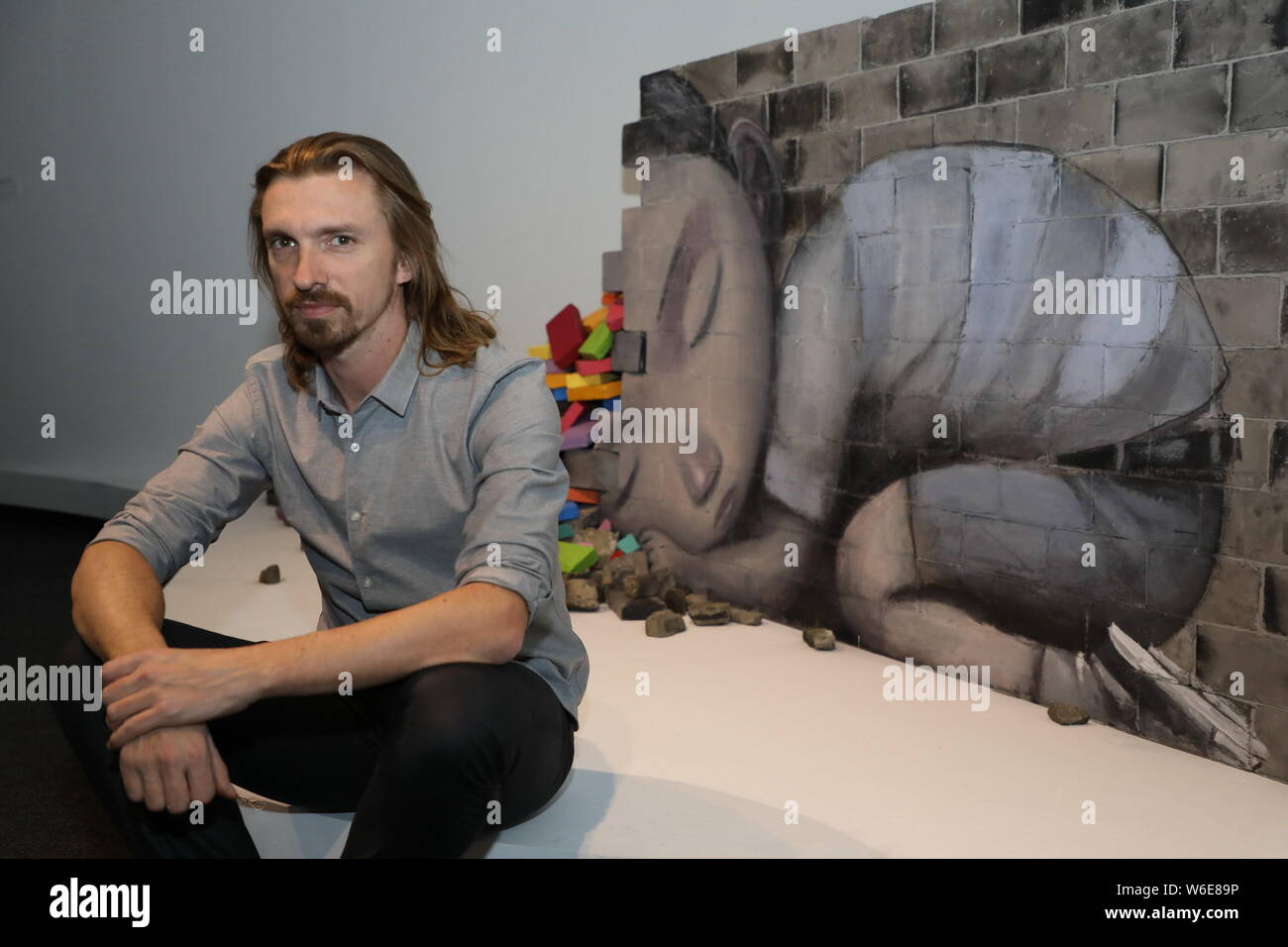French artist Julien "Seth" Malland aka Seth Globepainter poses during ...