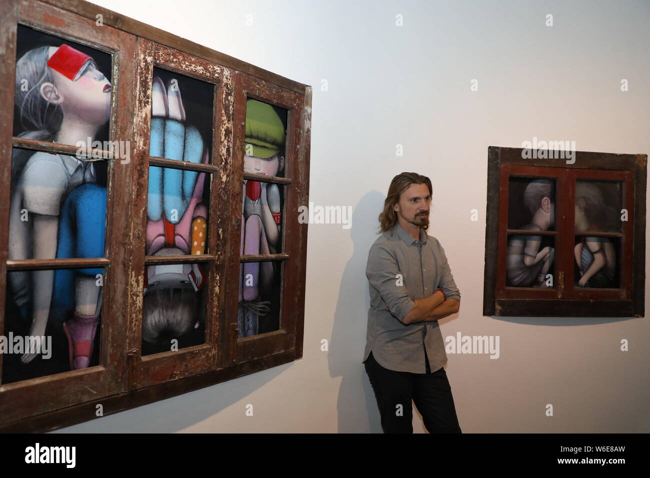 French artist Julien "Seth" Malland aka Seth Globepainter poses during ...