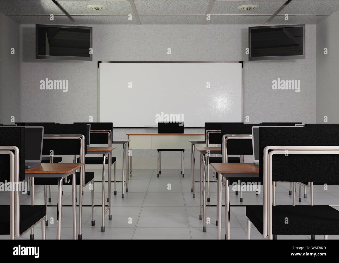3D rendering of a business class room or conference room interior Stock ...