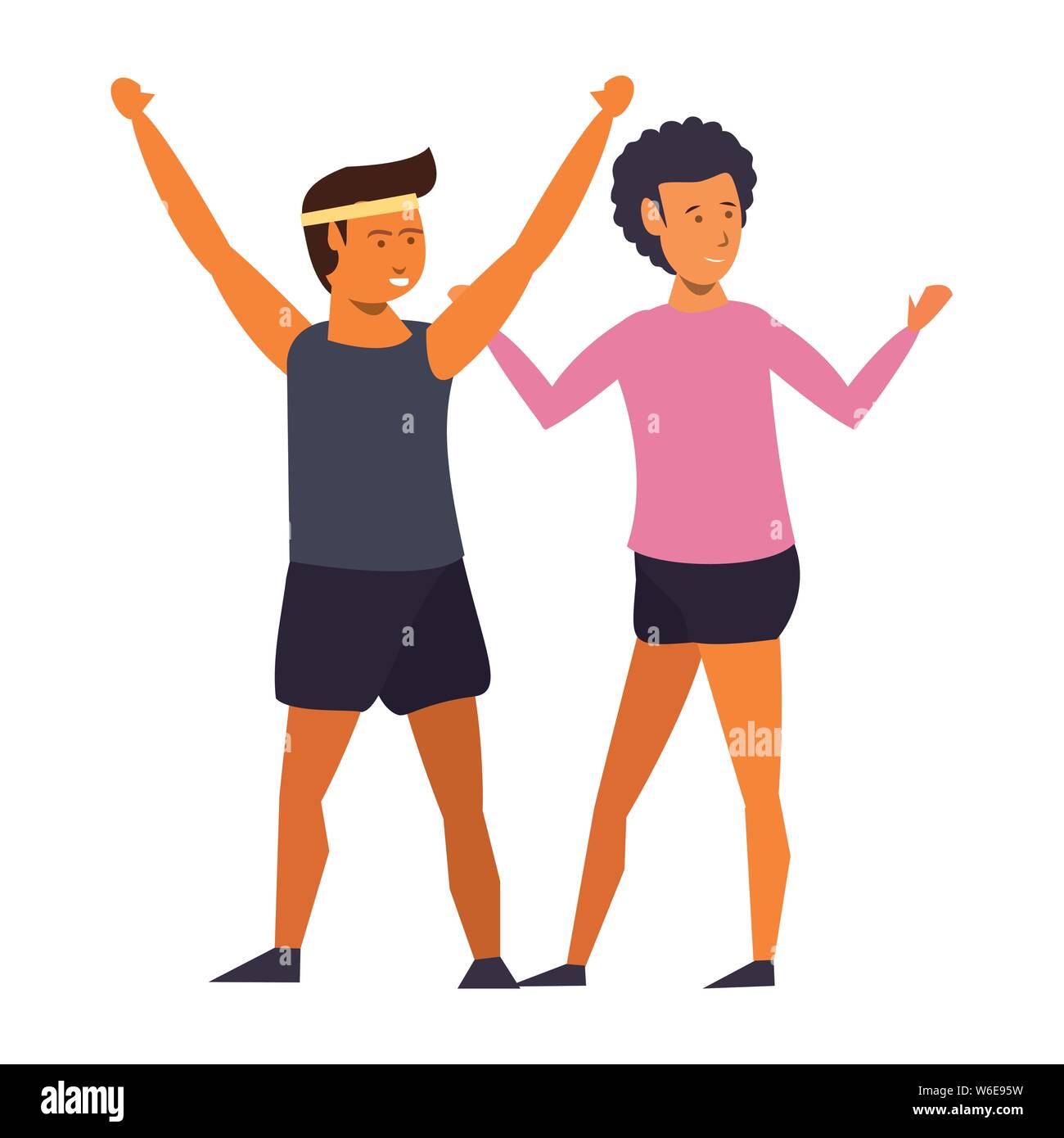 fitness sport exercise lifestyle cartoon Stock Vector Image & Art - Alamy