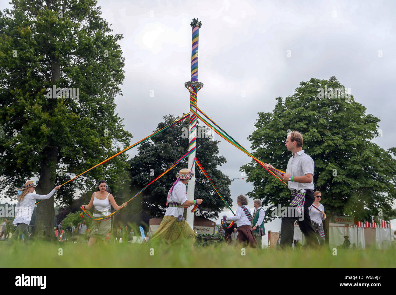May Pole dancers at BBC Countryfile Live at Blenheim Palace in ...