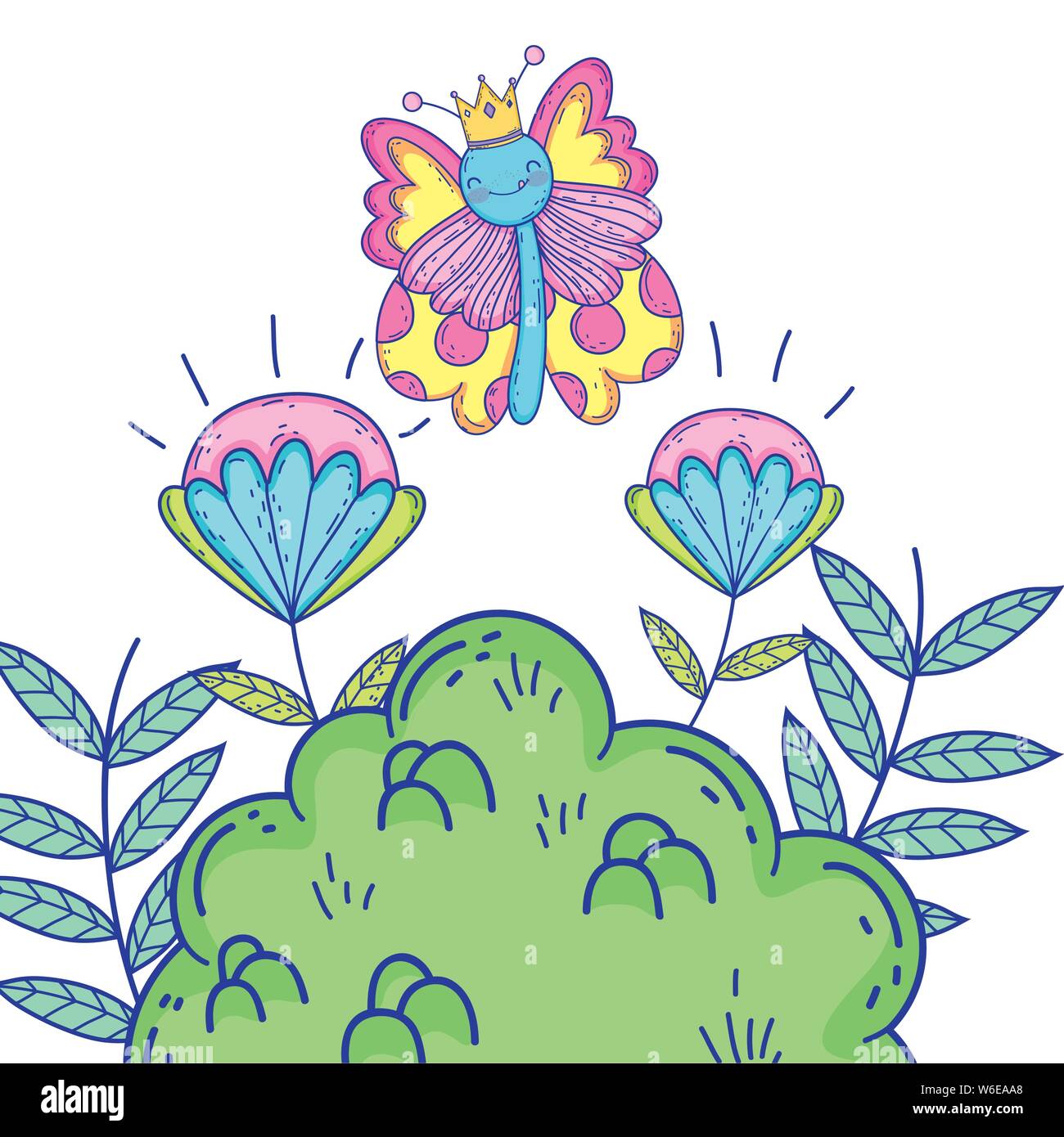 Butterfly draw cartoon design, insect animal wings nature summer beauty ...