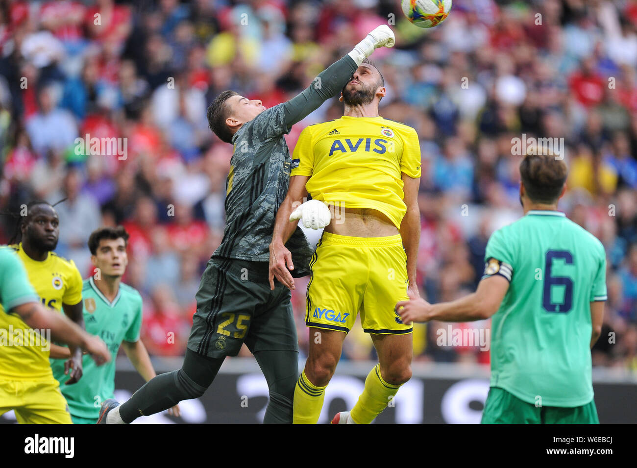 MUNICH, GERMANY - JULY 31: Andrii Lunin during the Audi cup 2019 3rd ...