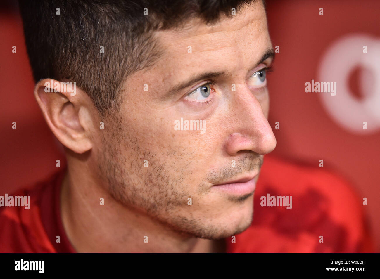 MUNICH, GERMANY - JULY 31: Robert Lewandowski during the Audi cup 2019 ...