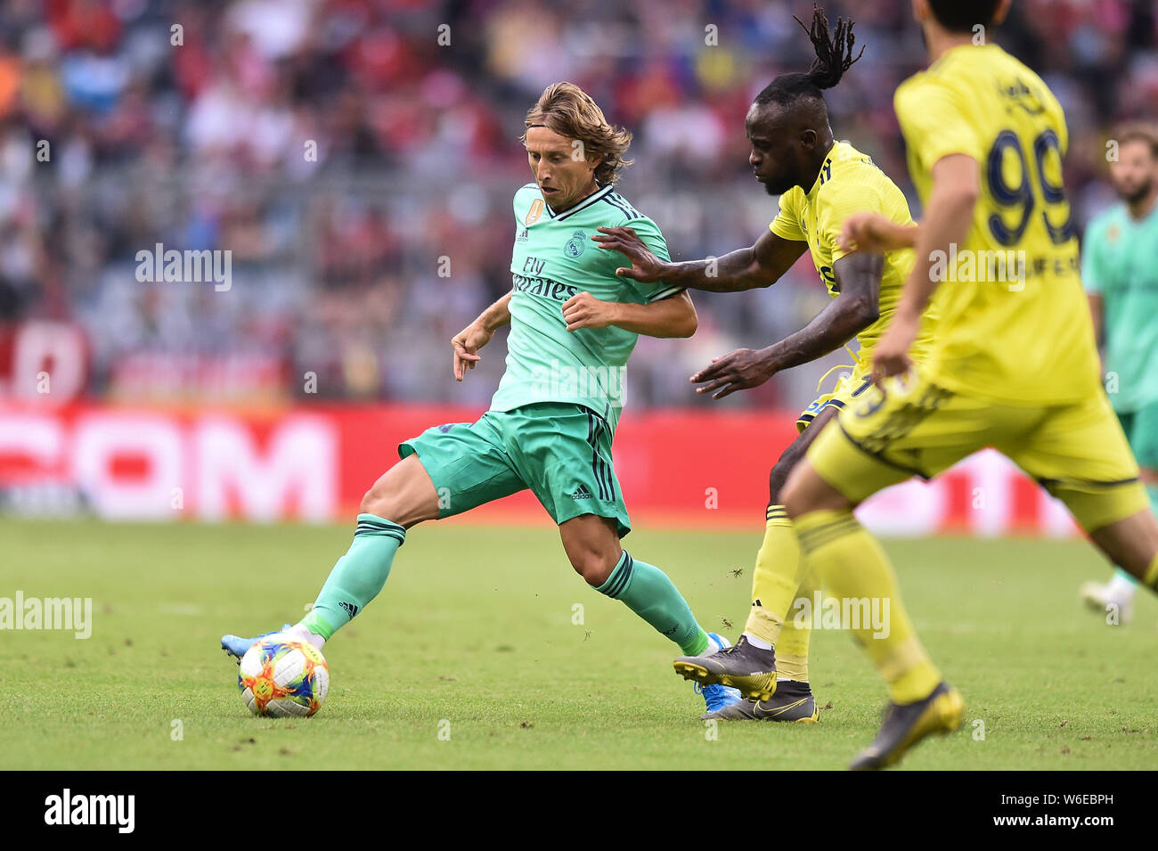 MUNICH, GERMANY - JULY 31: Luka Modric, Victor Moses during the Audi ...
