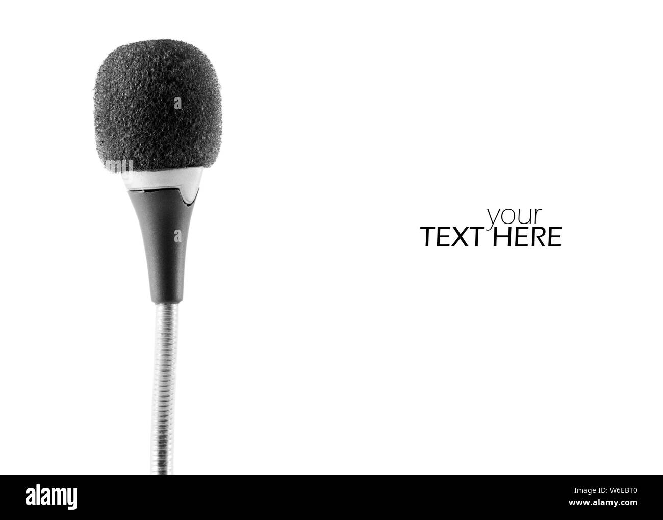 Small microphone with the copy space Stock Photo - Alamy
