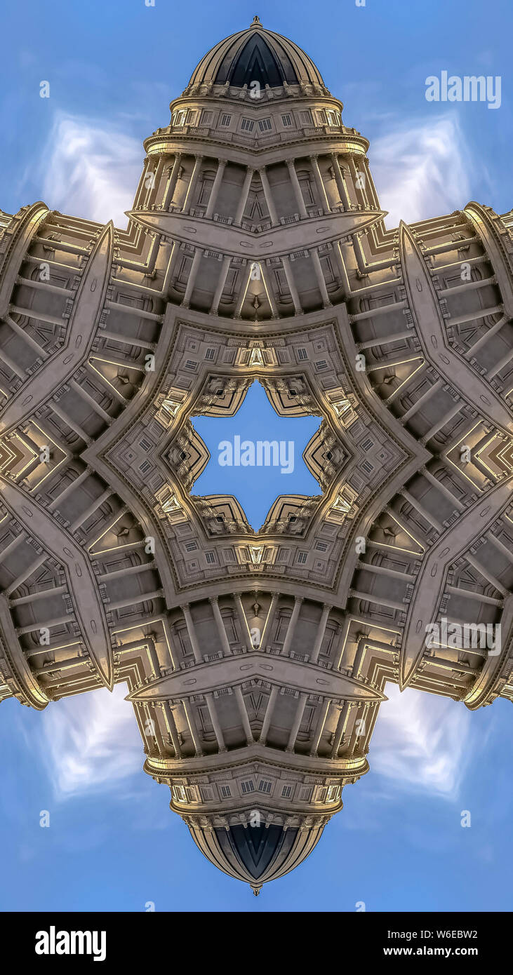 Vertical frame Star made from the capital building dome Stock Photo - Alamy