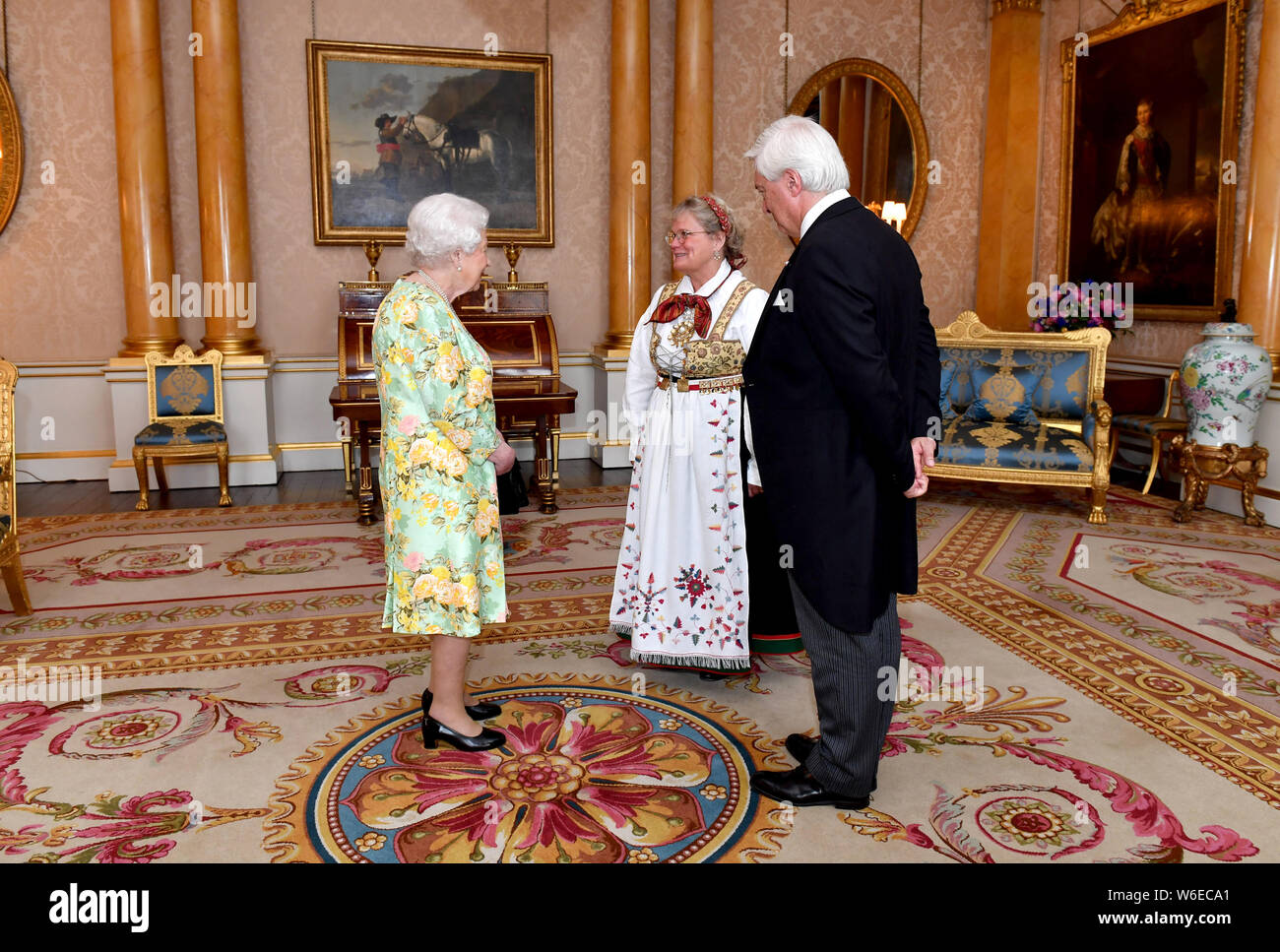 Queen elizabeth ii meets ambassador norway wegger strommen during hi ...
