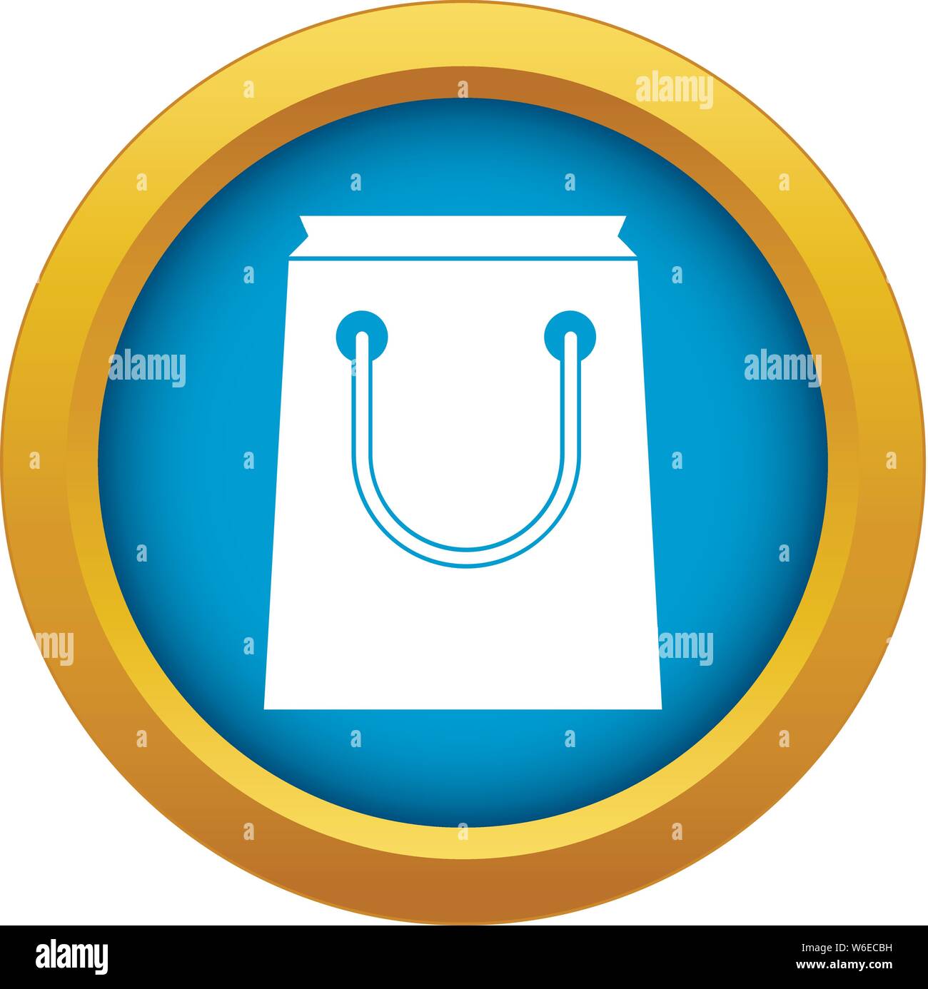 Paper bag icon blue vector isolated Stock Vector Image & Art - Alamy