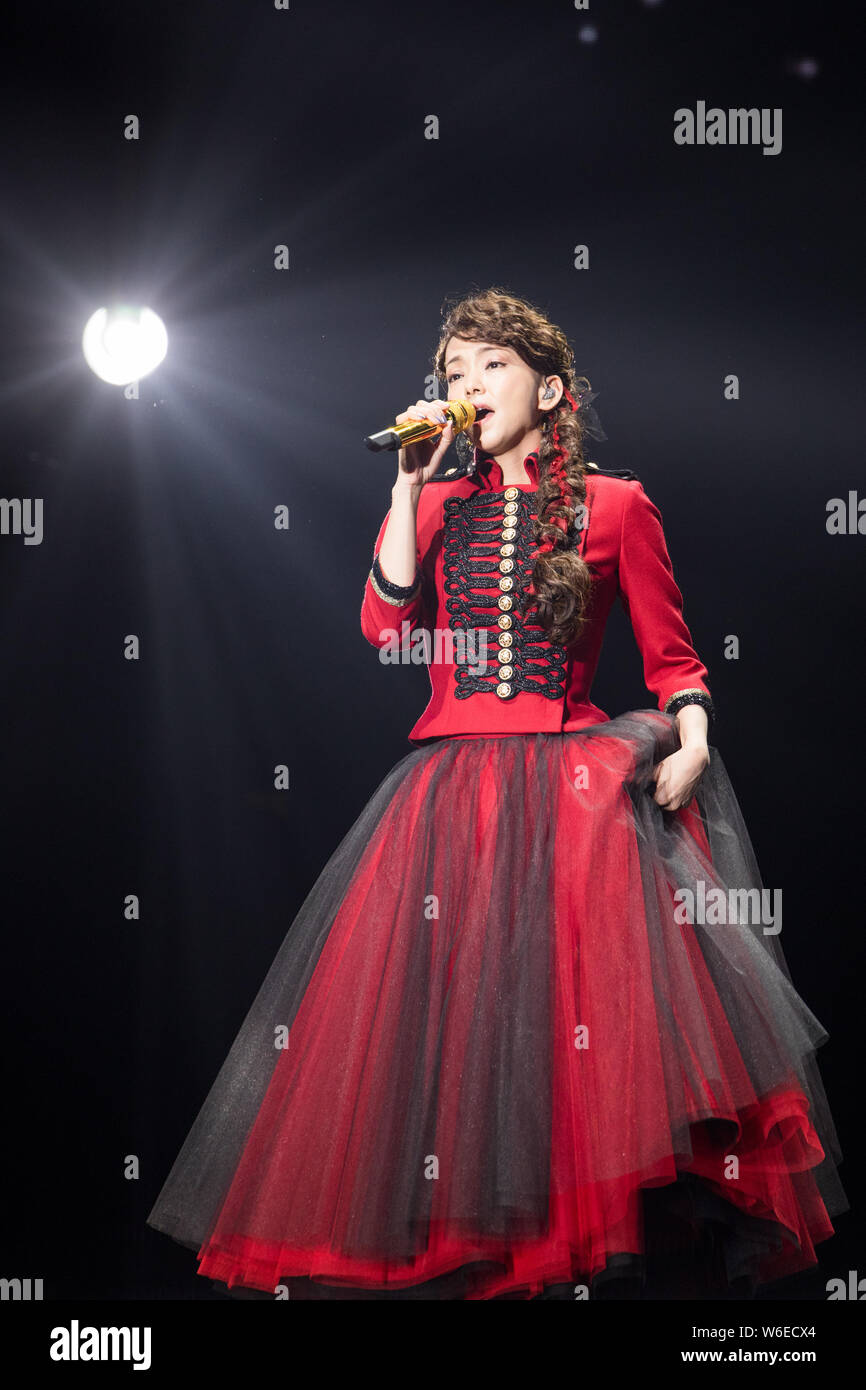 Japanese singer Namie Amuro performs during her final tour concert ...