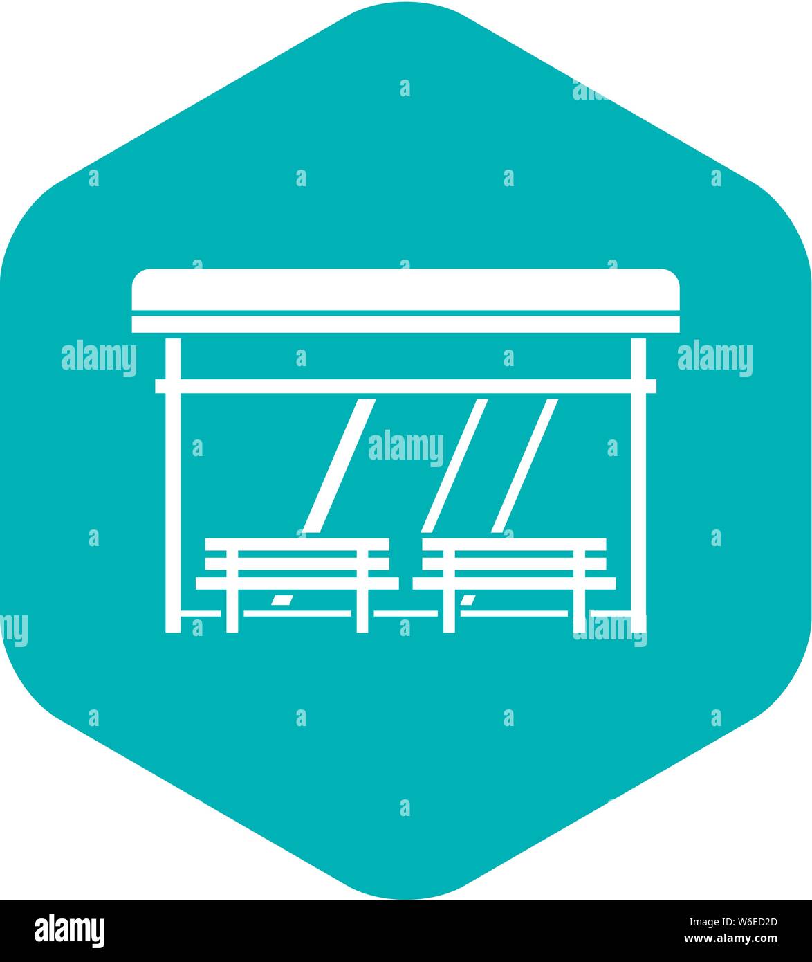 Bus stop icon, simple style Stock Vector Image & Art - Alamy