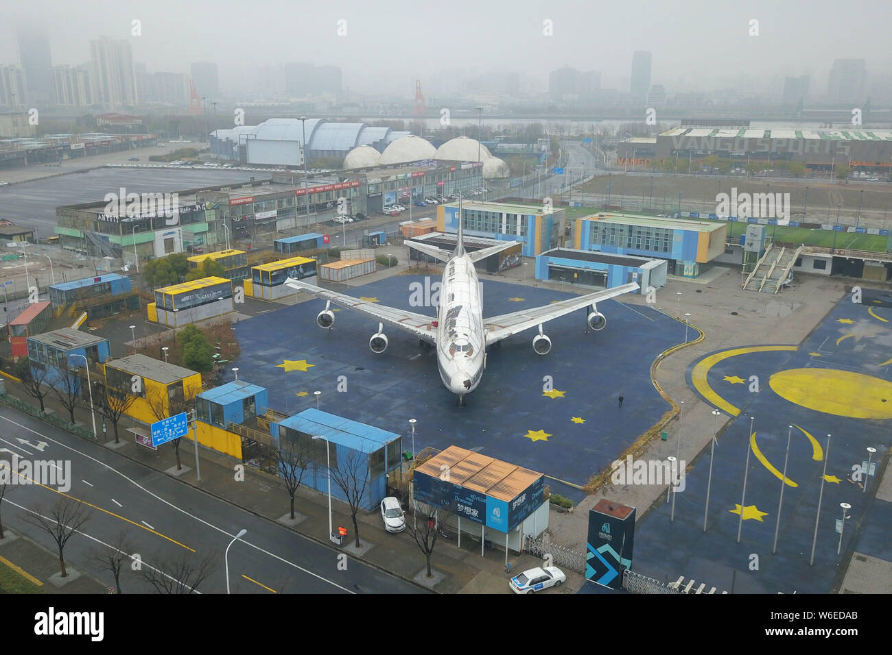 A Jumbo Jet Boeing 747 is pictured at the Aviator Theme Park in ...