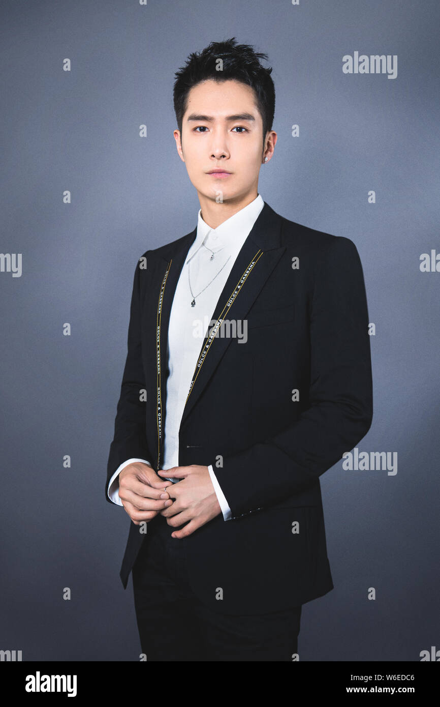 Chinese actor and model Sheng Yilun, also known as Peter Sheng, poses ...