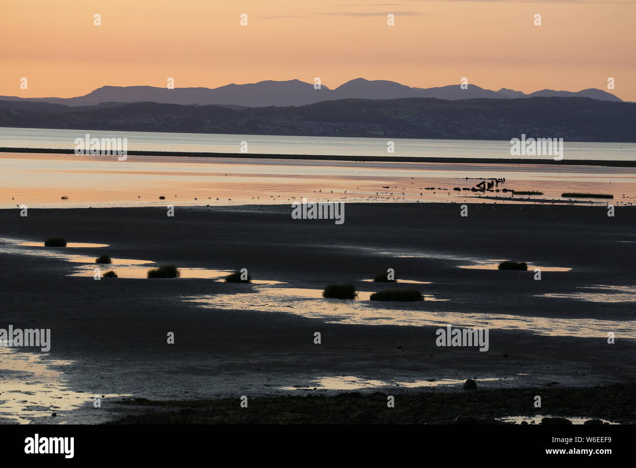 Morecambe Bay sunset sky Stock Photo - Alamy