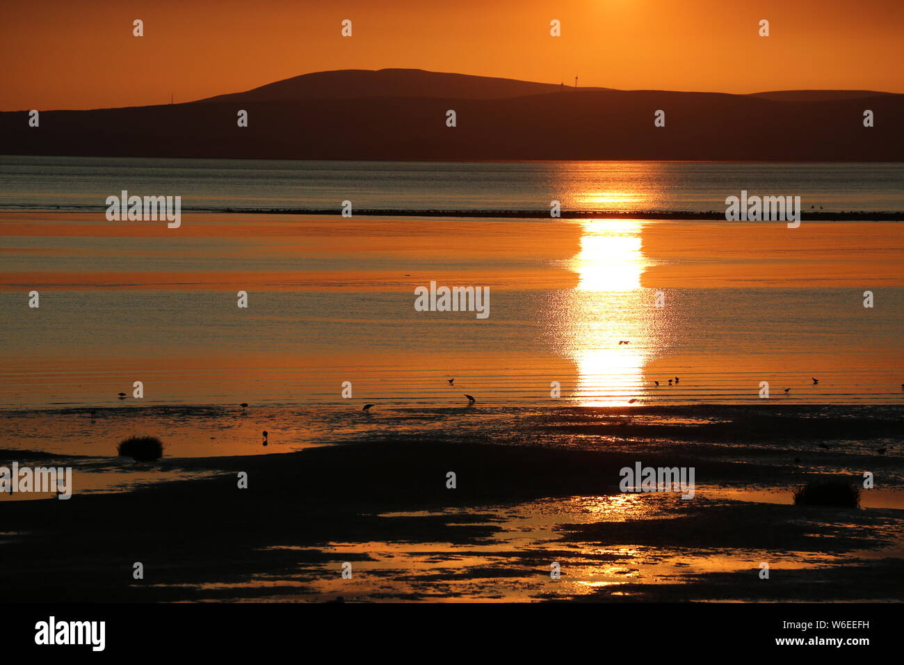 Morecambe Bay sunset sky Stock Photo - Alamy