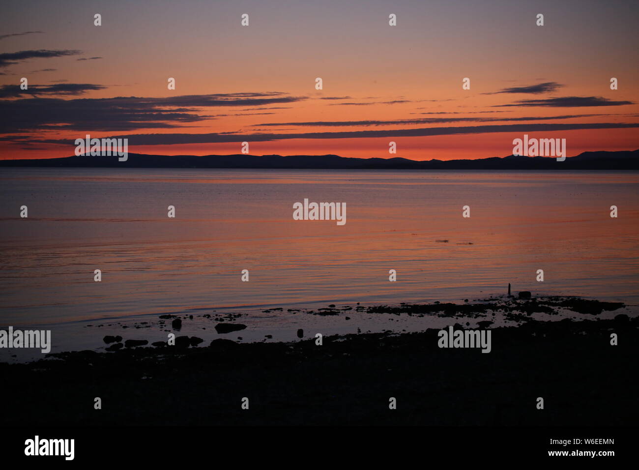 Morecambe Bay sunset sky Stock Photo - Alamy